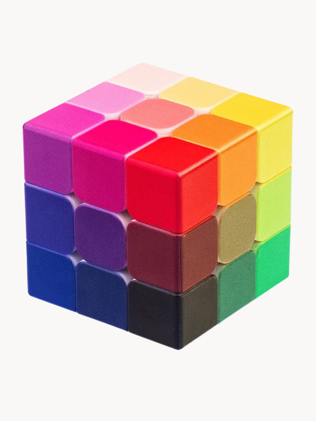 Кубик рубика / Lefun Gradient Cube 3x3 Цветной пластик