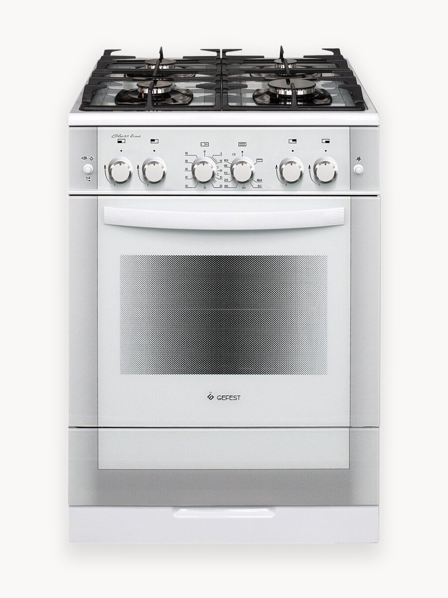 Газовая плита Gefest Gefest ПГ 6500-02 0042 белый (электроподжиг конфорок, газ-контроль духового шкафа)