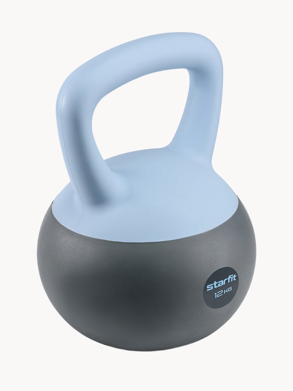 Гиря мягкая STARFIT DB-601 12 кг цельная для спорта фитнеса и кроссфита холодный синий темно-серый