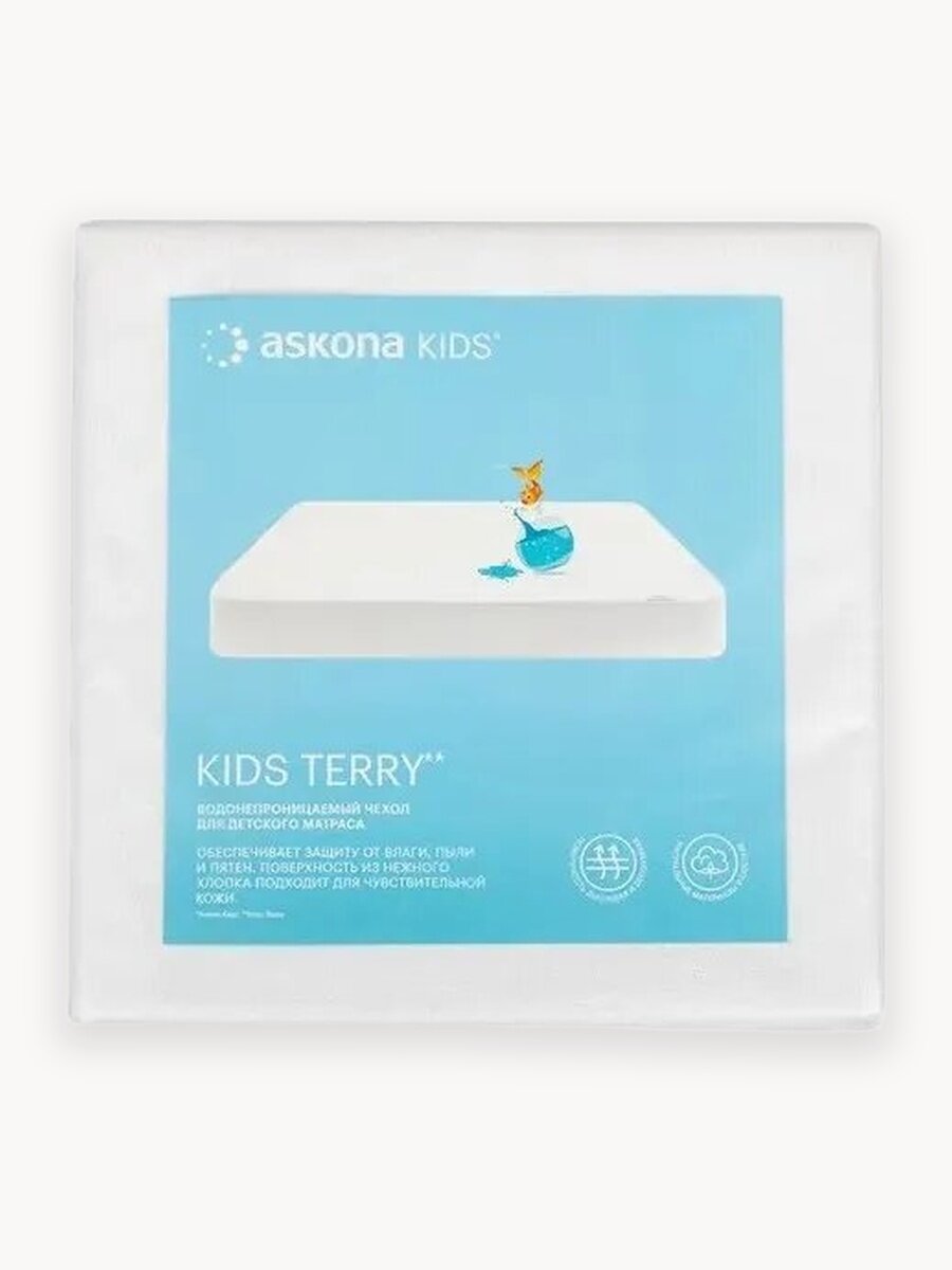 Чехол на матрас Askona Kids (Аскона) Kids Terry 70x160x23, хлопок