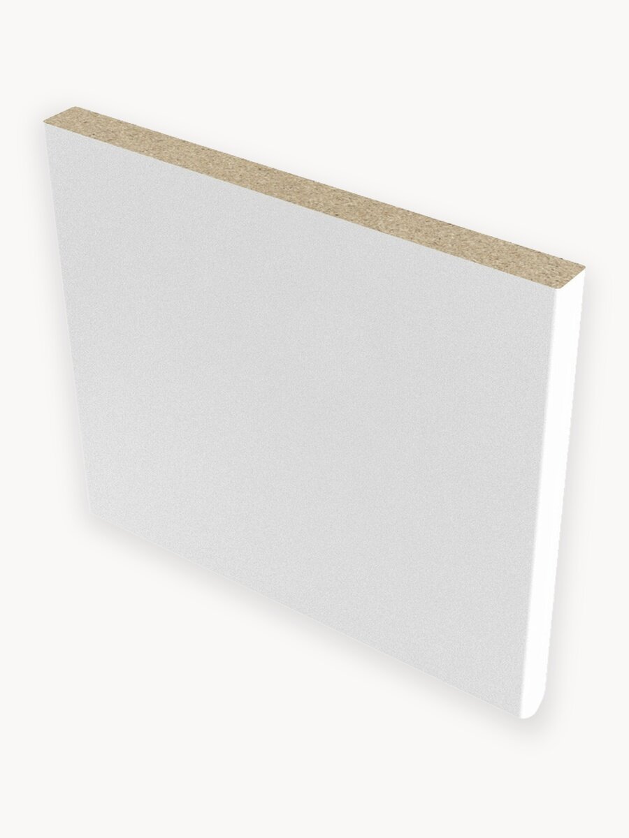 Доборная планка Палитра Стандарт, МДФ, ПВХ, белая, 120x2070мм