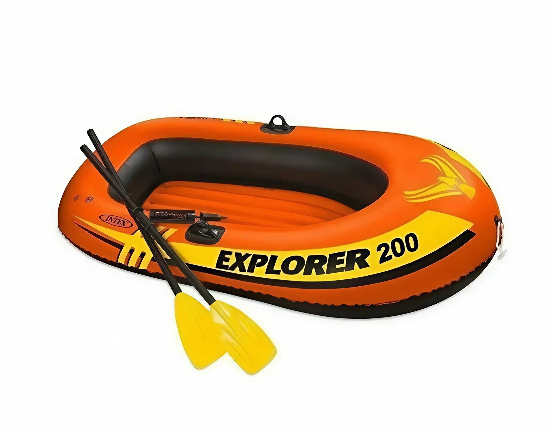 Надувная лодка Intex Explorer 200, насос, весла, 185x94x41 см