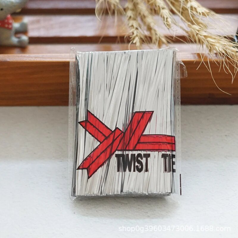 Стяжки Twist Tie серебристые, 800 шт в подарочной коробке 10 см