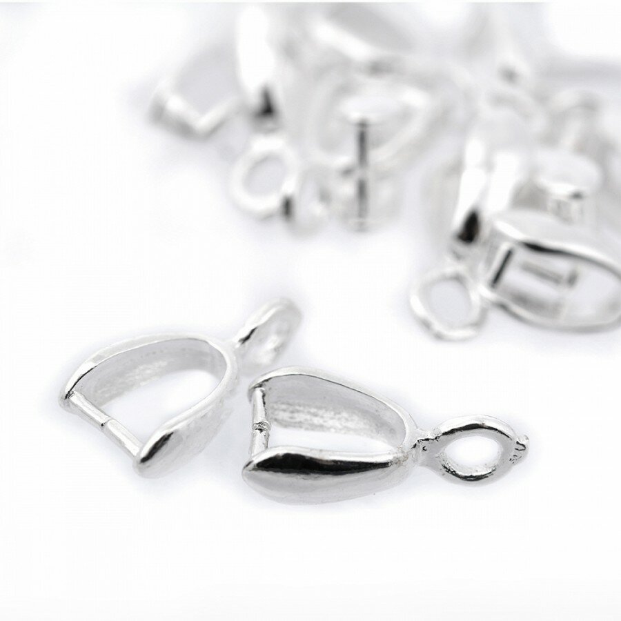 Держатель для бус MAGIC 4 HOBBY MH.111945-2 цв. серебро 11х6мм уп.50 шт