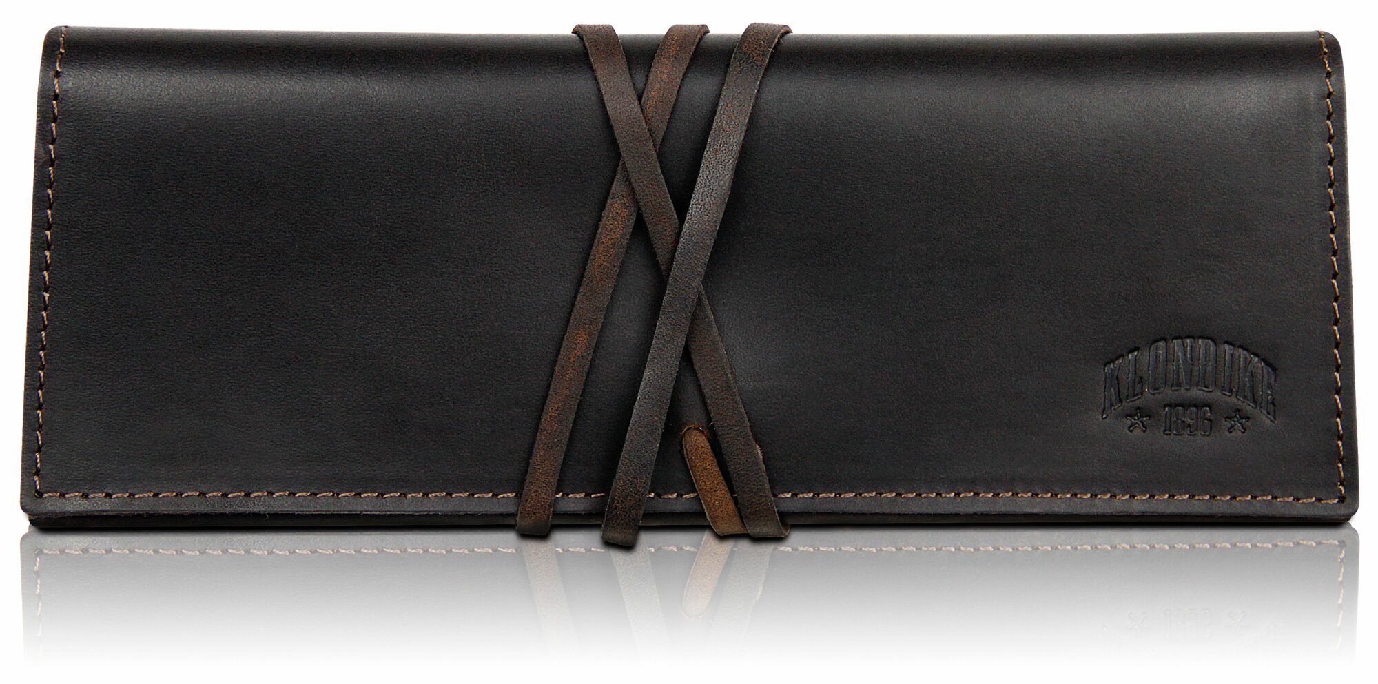 Пенал мужской женский из натуральной воловьей кожи KLONDIKE 1896 DIGGER Avery, темно-коричневый