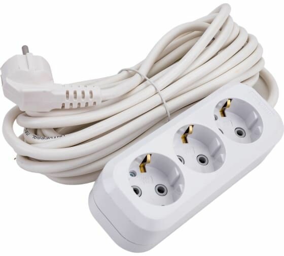 UNIVersal удлинитель ПВС 3х1.5 3 роз. 7м 16А земля ABS(АБС) Абсолют 1724