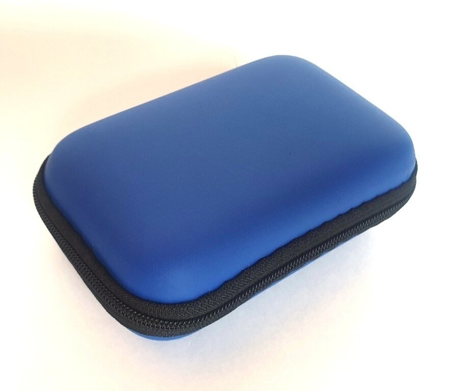 Органайзер-сумочка-чехол на молнии, цвет: синий, для карт размером: 89х64мм и толщиной колоды до 4,5 см (или кубиков 2 см и карт 2,5см), 6й энергетический центр