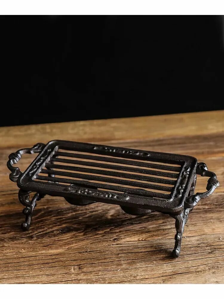 Чугунная подставка, свечной подогрев, ретро чайник, японский стиль, двойные свечи