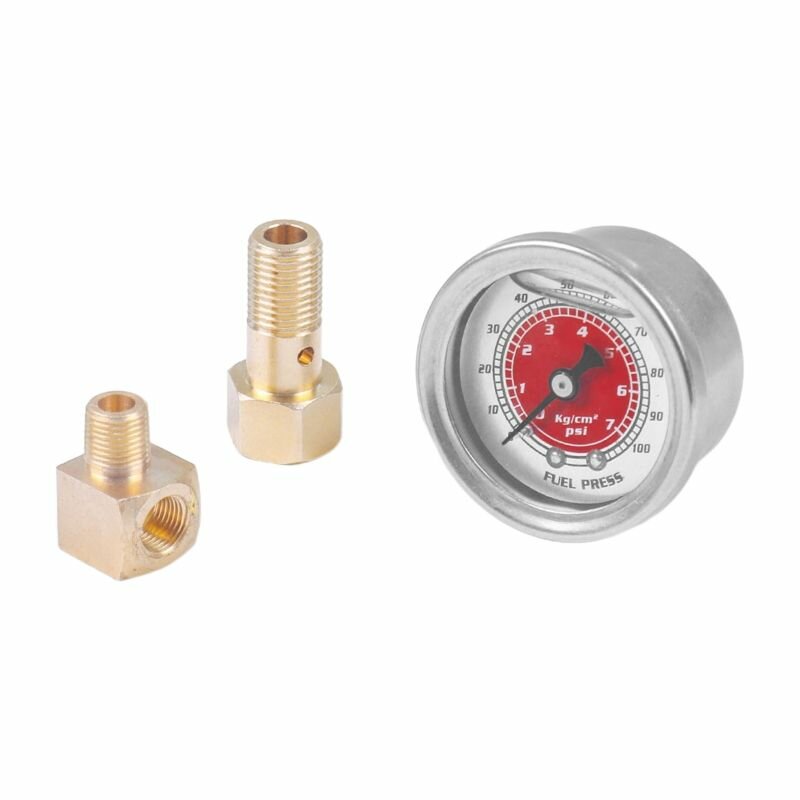 (1 компл.) Манометр давления топлива для тюнинга авто, антивибрационный манометр давления масла - красный