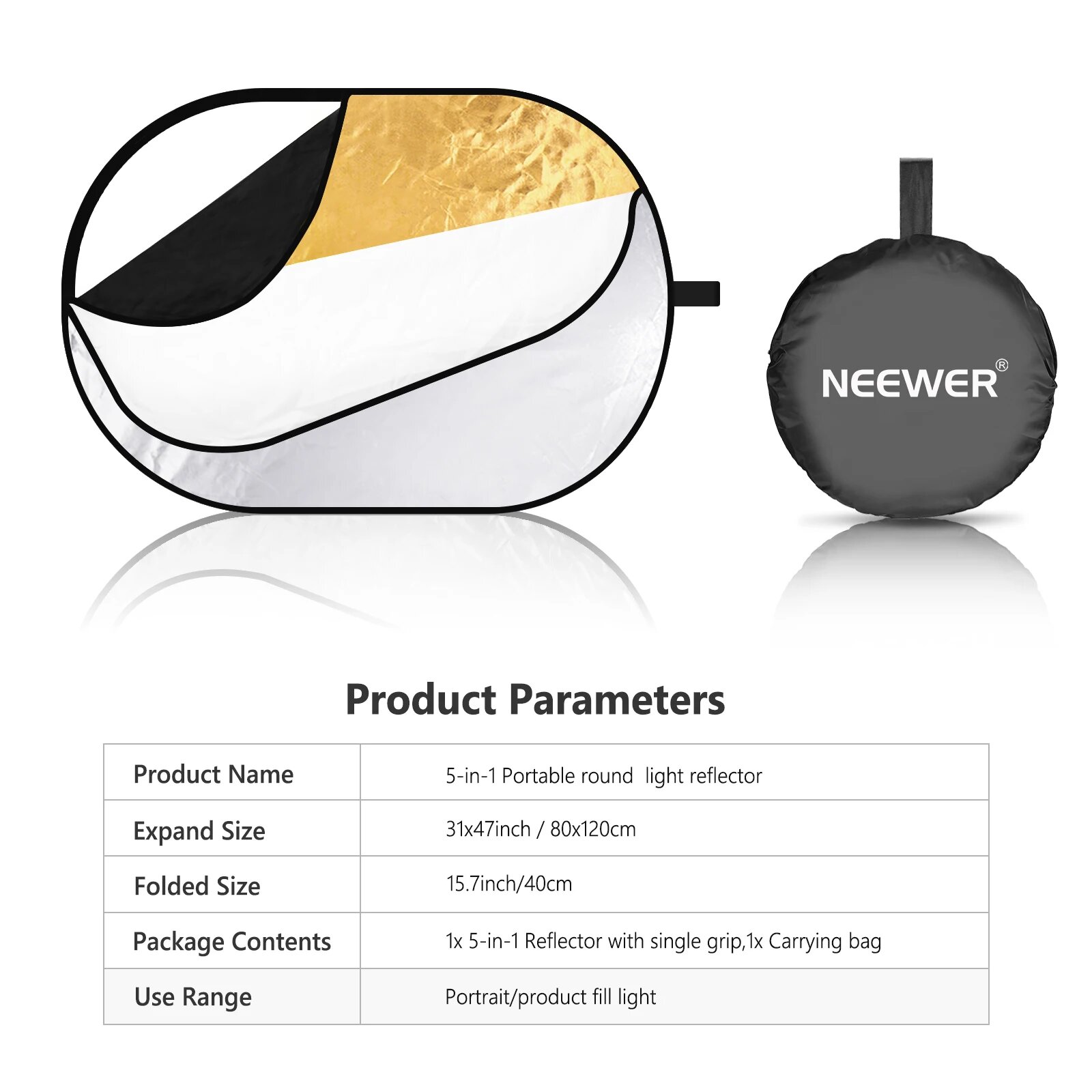NEEWER 5-в-1 Отражатель 80x120 см для портретов