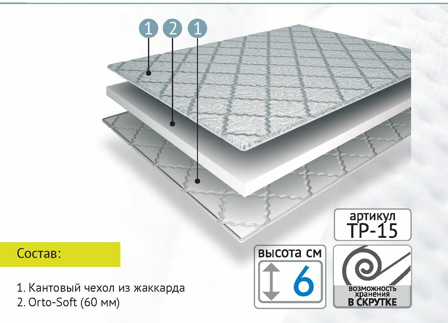 Топпер SOFT PLUS 140х200см