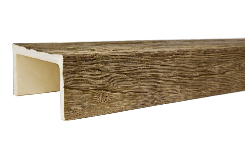 Балка из Полиуретана Уникс Славянский Стиль СС3 Олива Д3000хШ190хВ95 мм Грубая Обработка Топором.