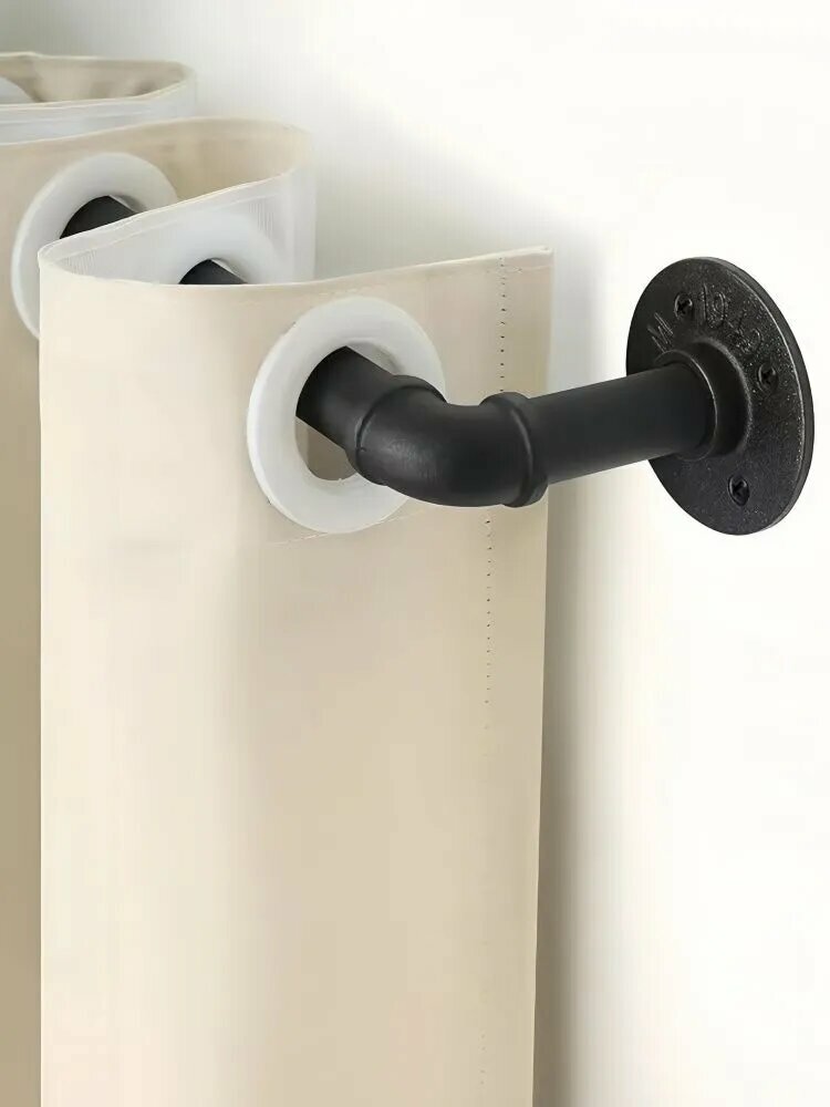 Карниз для штор KAIMAIHOME, металл, черный, однорядный, телескопический, 290см（167-304cm）