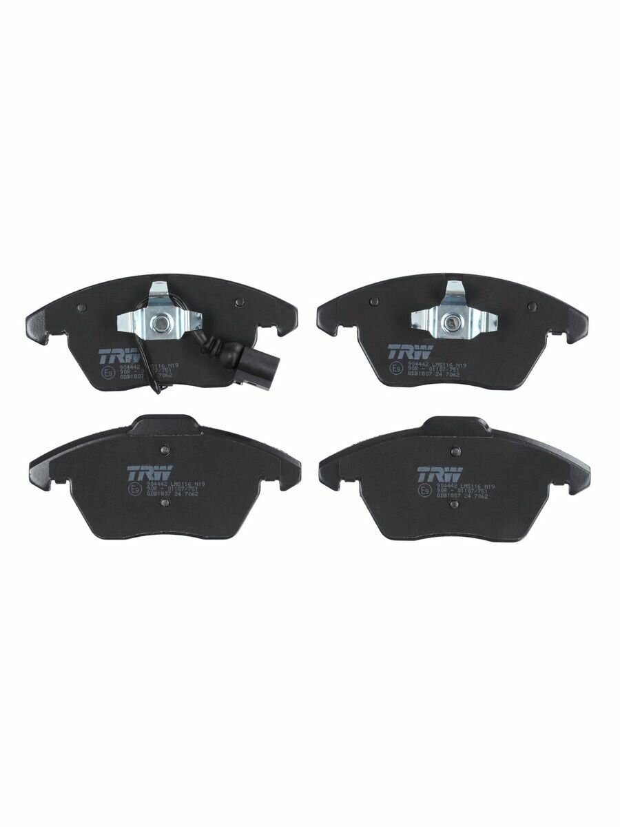 Колодки тормозные дисковые передние для а/м Audi, Seat, Skoda, Volkswagen, TRW GDB1807