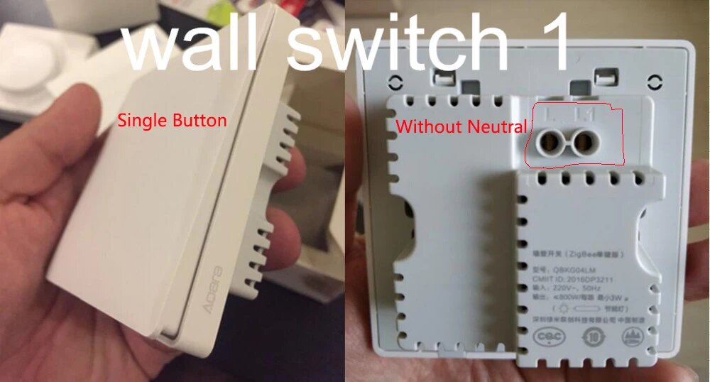Aqara D1 Smart Wall Switch ZigBee, D1 Wireless 1 KeyX2 — фото 1