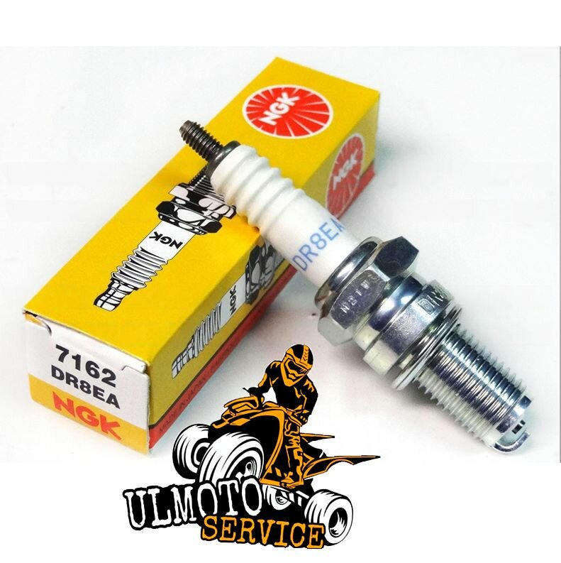 Свеча зажигания NGK DR8EA (7162) для мотоциклов Kawasaki, Suzuki, Yamaha, Aprilia, KTM, Moto Guzzi и др.