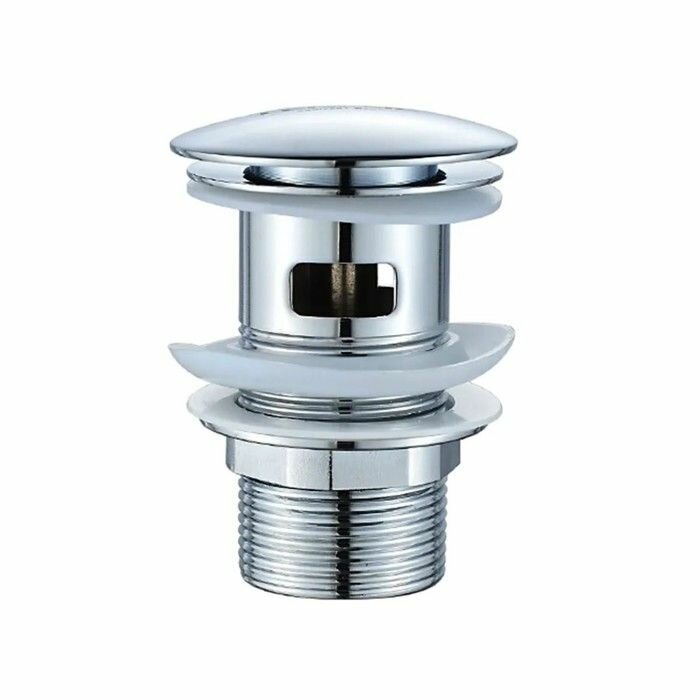 Донный клапан с переливом LEDEME L65-2, для раковины, латунь, хром