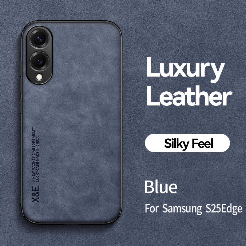 Подходит для Samsung Galaxy S25 Edge / Самсунг Галакси S25 Edge Чехол для смартфона, с защитой камеры и противоударным кожаный, S25 Edge, подставка, soft touch,360° Полная защита, резина, пластик