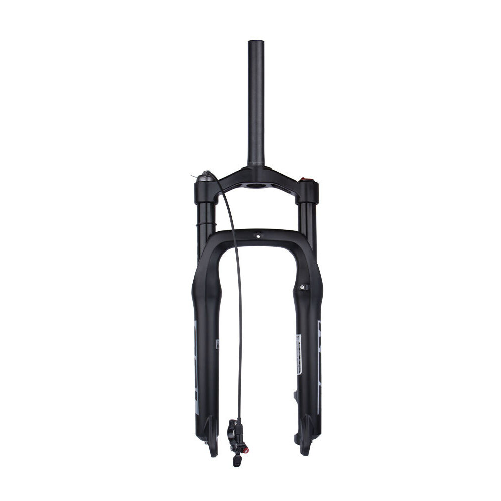 Вилки для велосипеда 20/26 дюймов, пневматические с амортизацией, магниевый сплав, 135мм, для снего-пляжных велосипедов с широкими шинами, черный цвет, ось 9*135мм, вес 2100-2300г, блокировка ручная/проволочная, встроенный манометр, универсальная