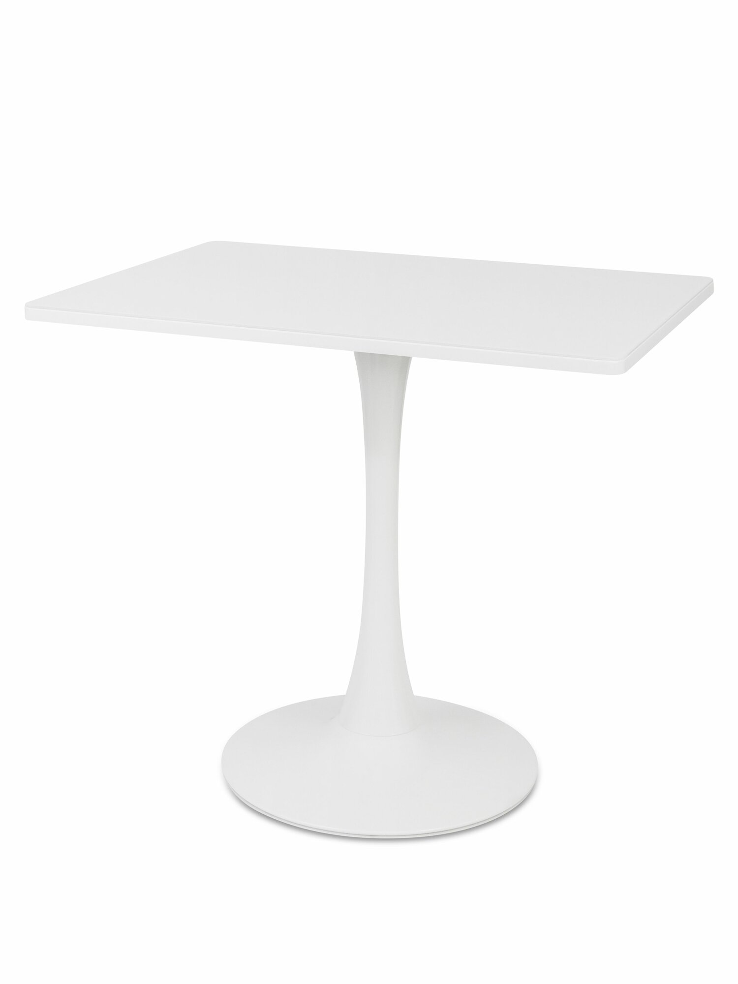 Стол обеденный МДФ+стекло Tulip-10 белый/белый (900х650)