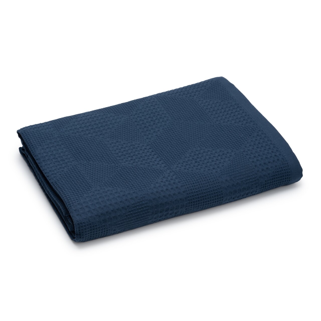 Cleanelly Basic Калейдоскоп Плед-покрывало вафельное 200x140 см 100% хлопок 230 г/м2 синий