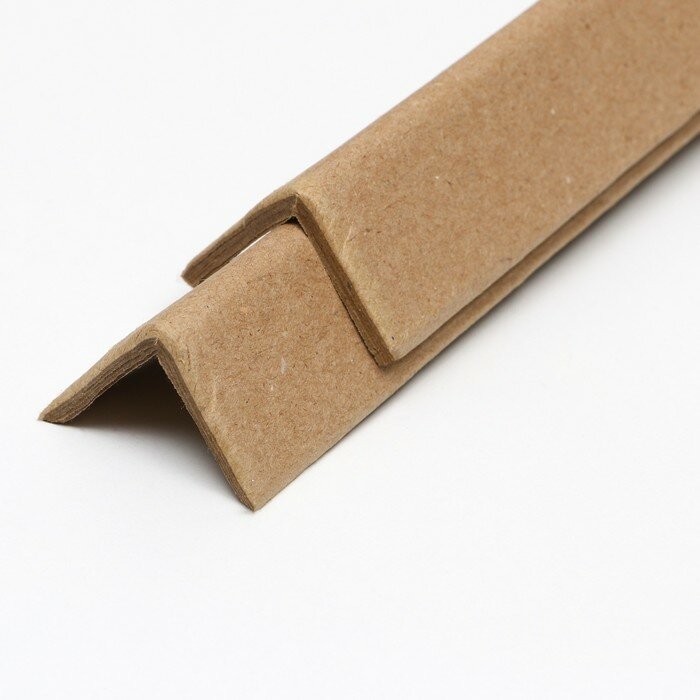 Защитный уголок из прессованного картона 35x35x1000 мм - надежная защита углов при транспортировке, комплект 8шт