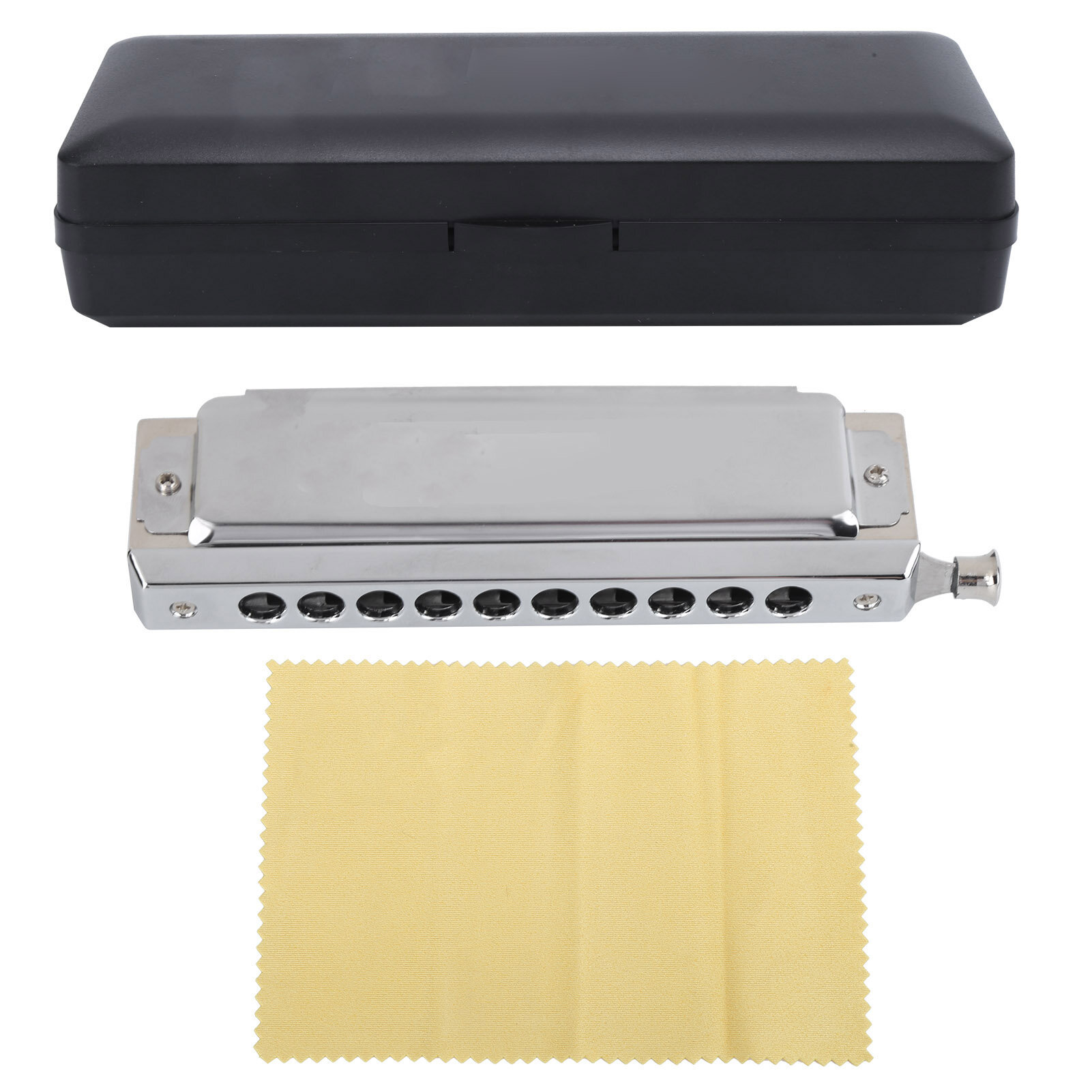 Хроматическая гармоника 10 отверстия 40 Тон 2 -полосы полифонического игрового органа серебра