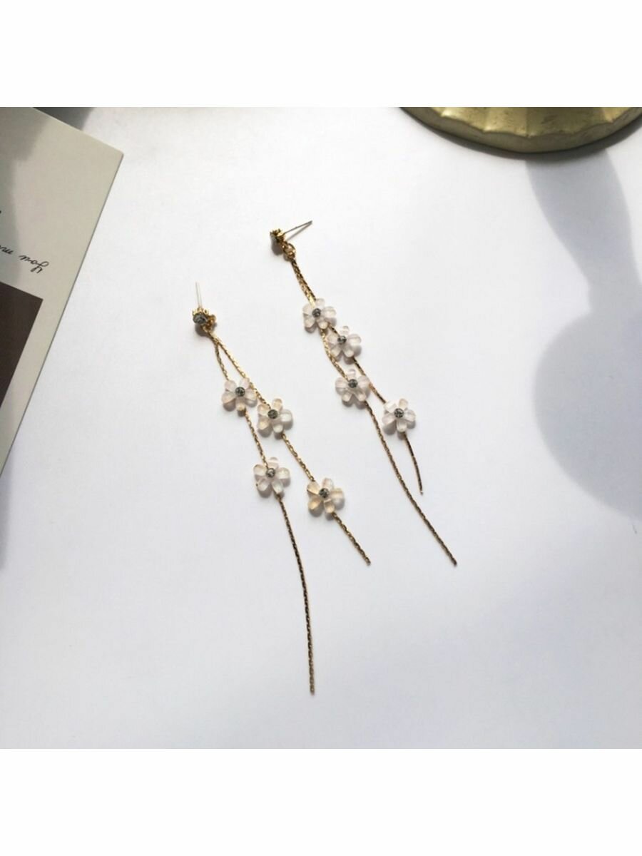 Серьги пусеты, эмаль