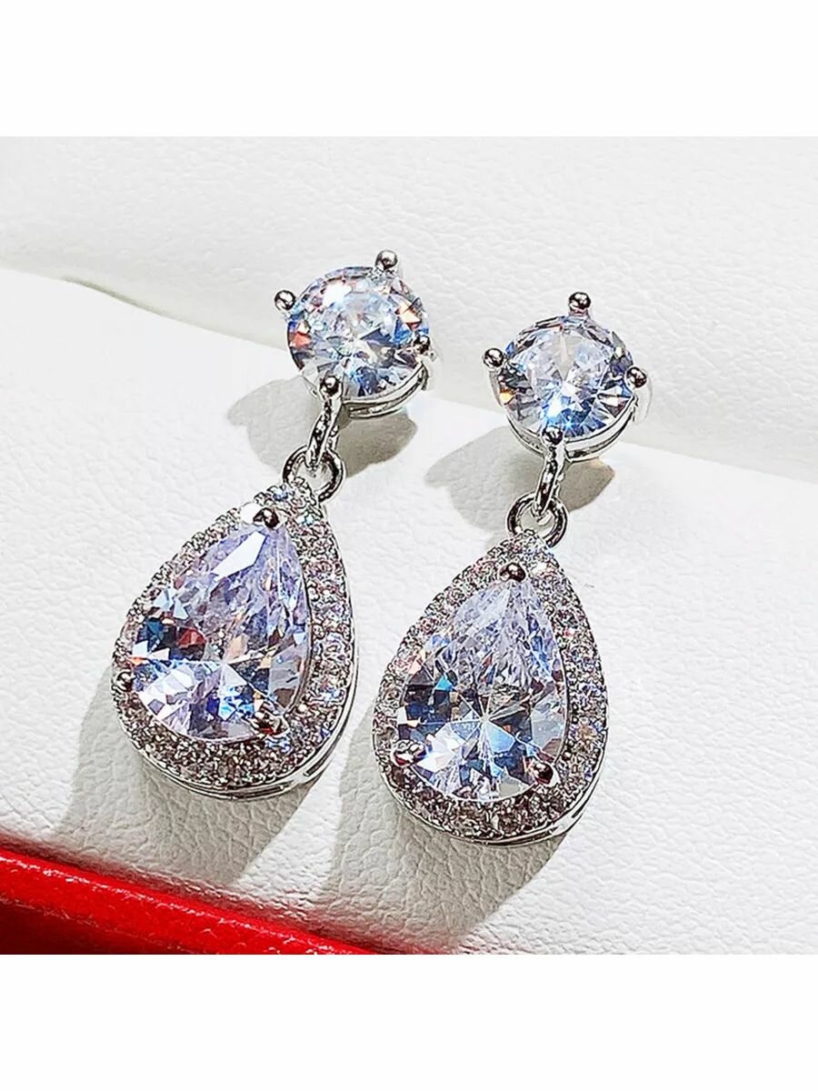 Серьги, искусственный камень