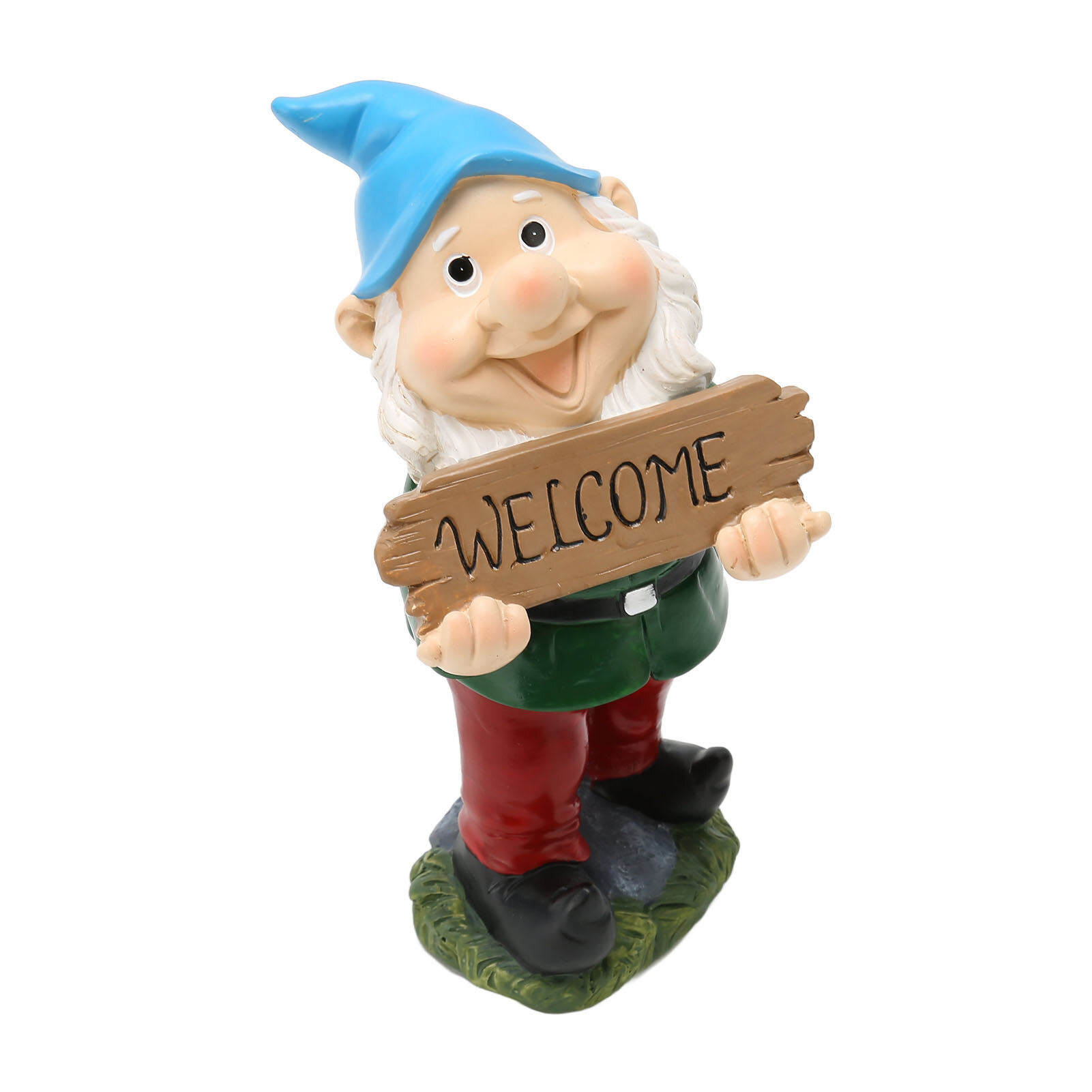 Статуэтка гнома «Добро пожаловать»: яркие детали, изысканный дизайн, прекрасное украшение для двора.