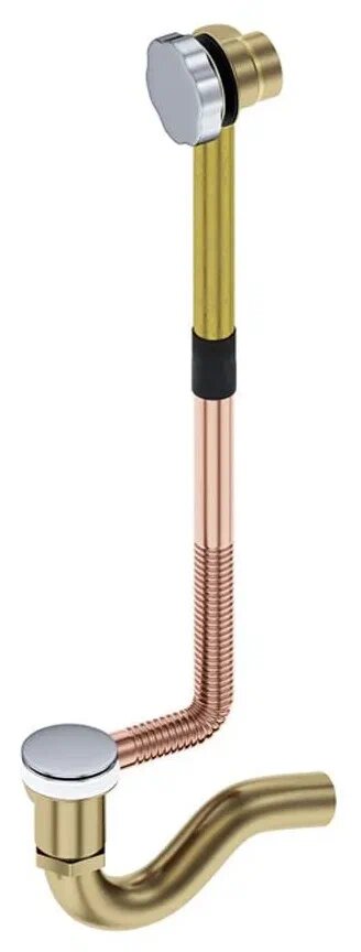 Обвязка для ванны "ELEGANZ", медь + латунь, с переливом, система Click-Clack, Оригинал