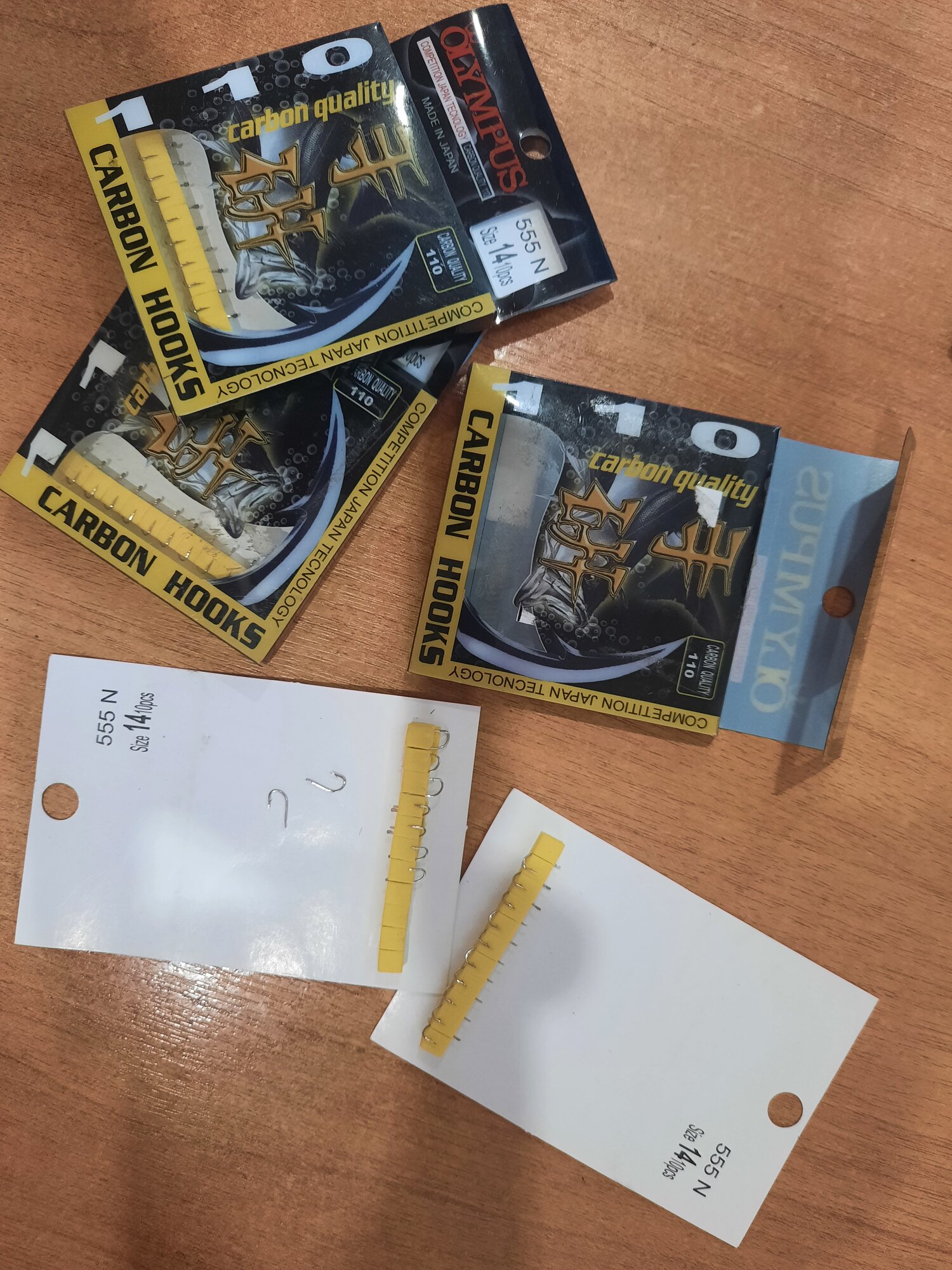 Крючки для рыбалки Olympus 555 N, Carbon Quality 110, №10, 10 штук, лопатка
