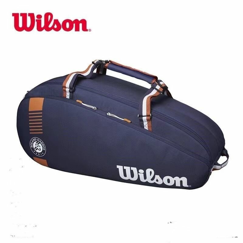 Сумка для теннисных ракеток, выполненная в том же стиле, что и Wilson/French Open Roland Garros, вмещает 6 ракеток