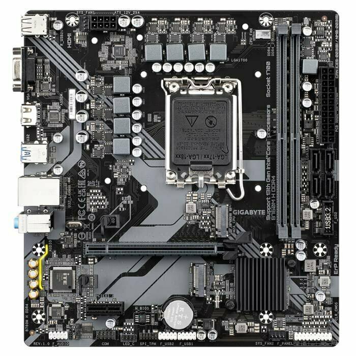 Материнская плата для персонального компьютера Gigabyte B760M H DDR4