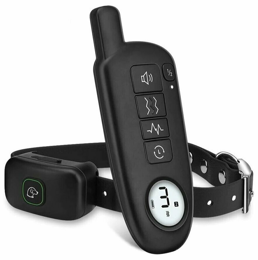 Антилай для собак с пультом управления SAW-D057 (ошейник для собак с электрошоком для дрессировки / электронный ошейник для др в подарочной упаковке
