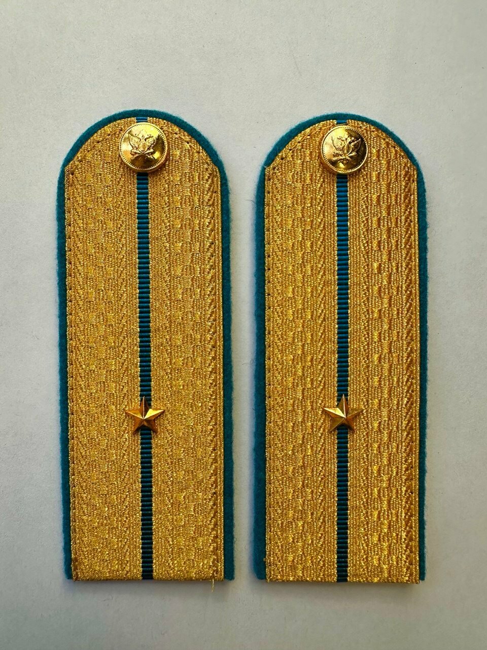 Погоны Фссп парадные золотые с фурнитурой звание Младший Лейтенант Картон