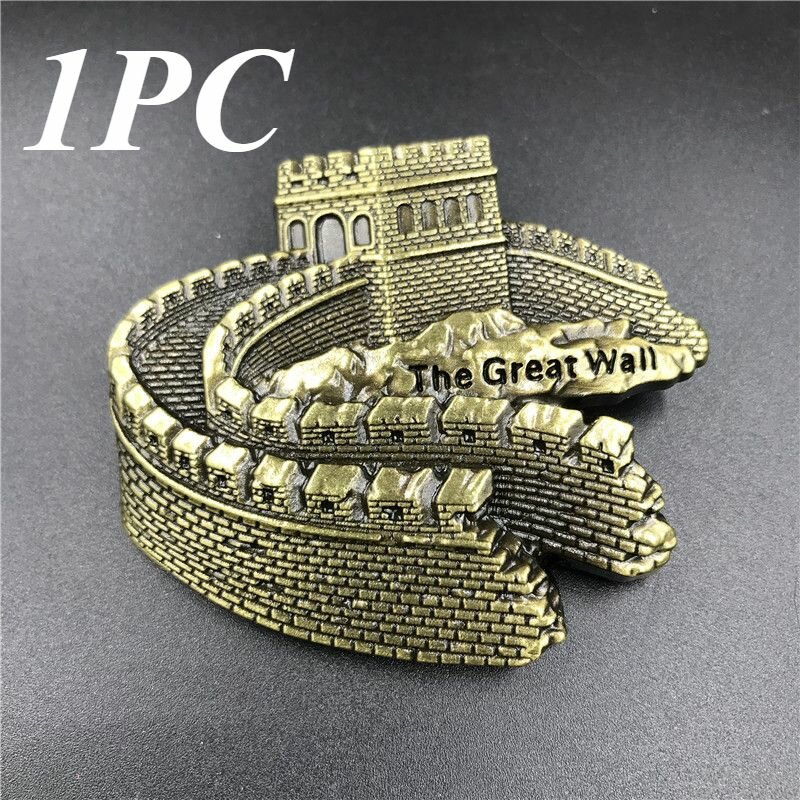 1pc 3D металлический холодильник магнит, подходящий для коллекции подарков и домашнего украшения