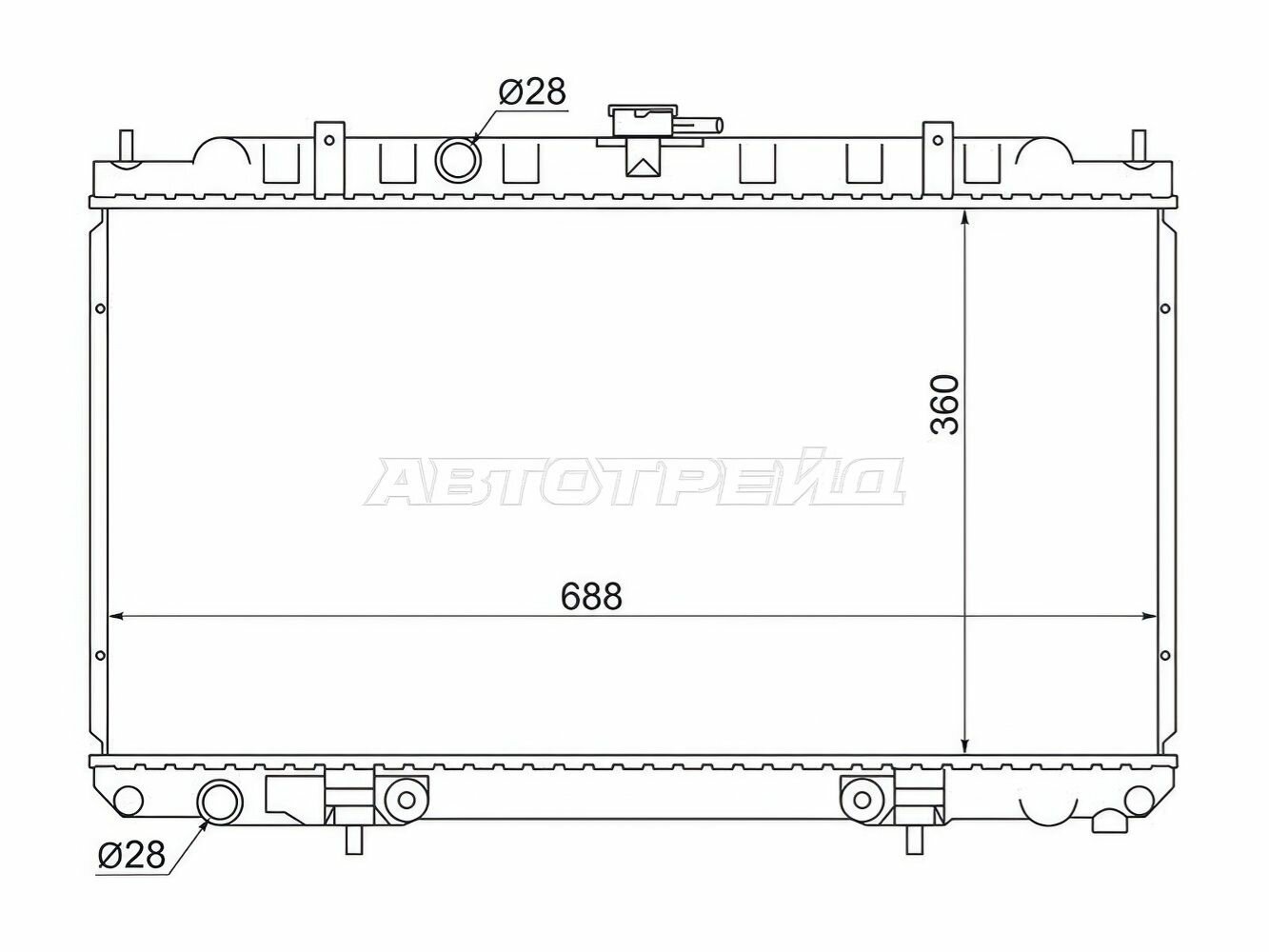 Радиатор охлаждения двигателя для Ниссан Альмера, Блюберд, Примера, Пульсар, Санни арт NS000116 SAT