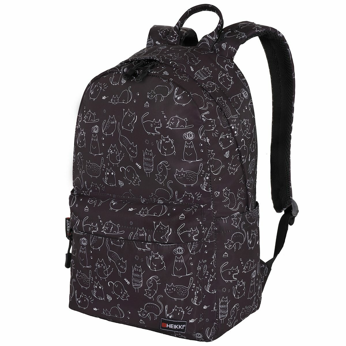 Рюкзак школьный HEIKKI DREAM универсальный, с карманом для ноутбука, эргономичный, "Crazy cats" (273853)