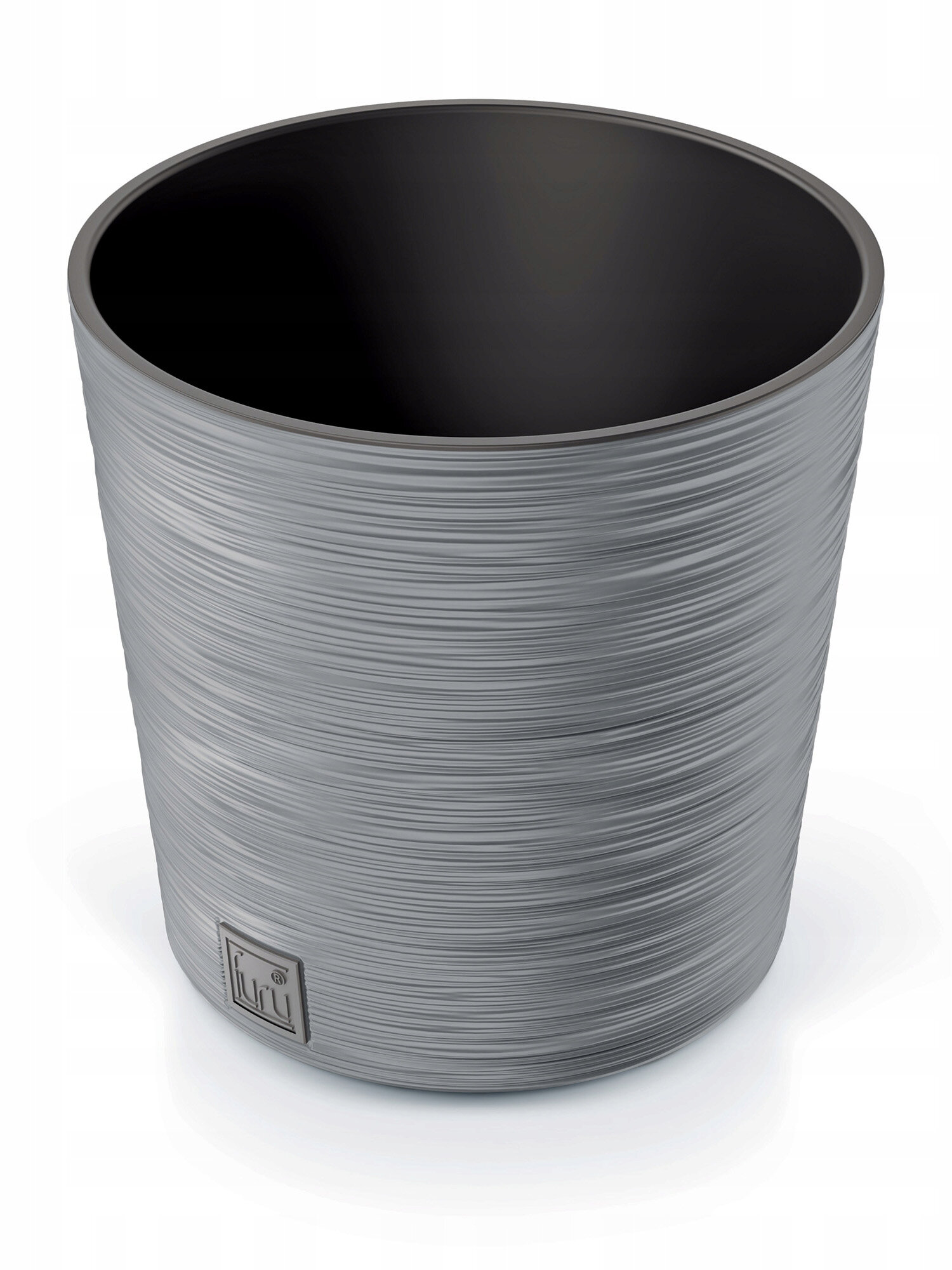 Кашпо горшок круглый для цветов и растений со вставкой Prosperplast FURU ROUND 9 л, бетон