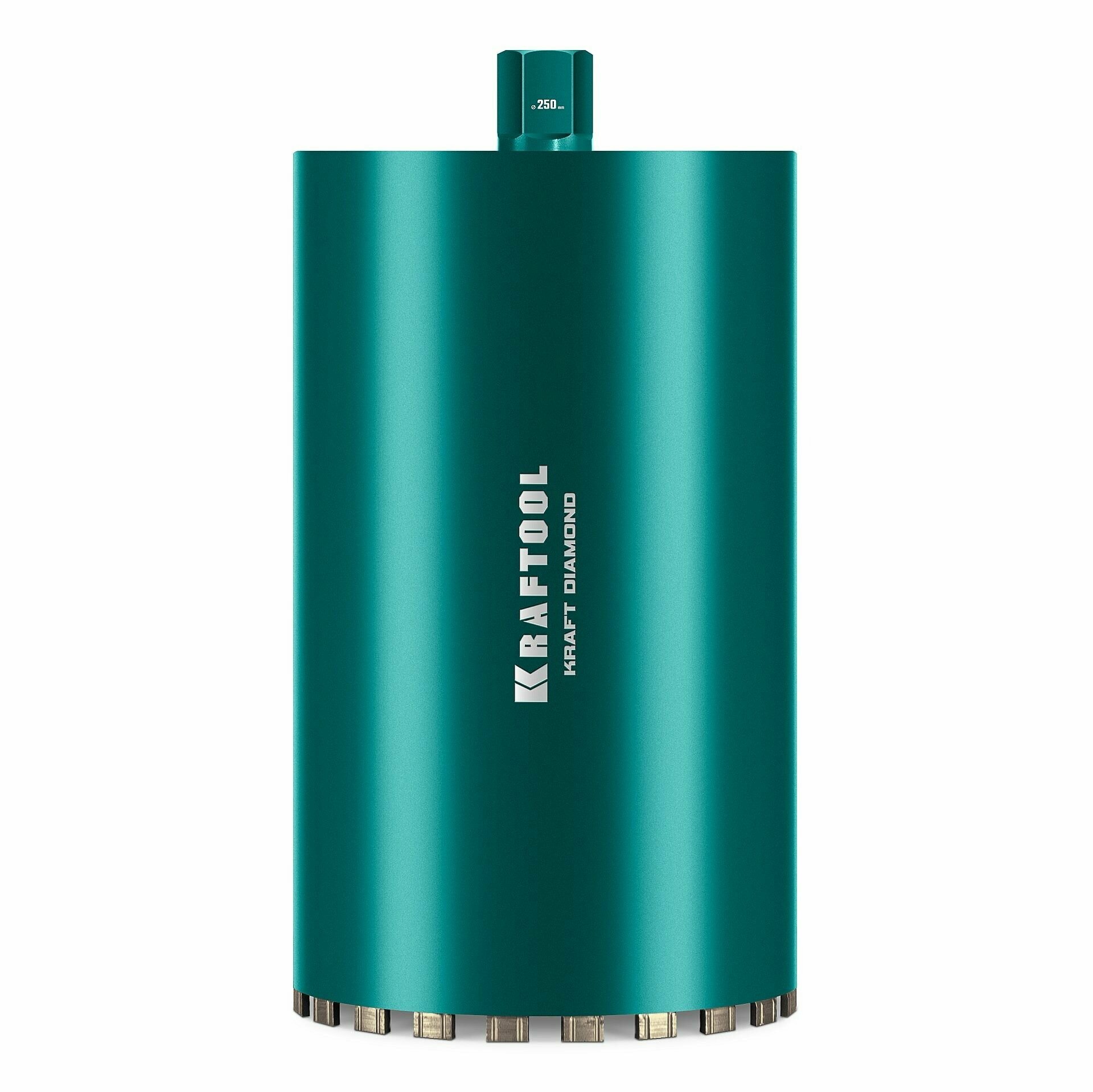Коронка алмазная по железобетону, KRAFTOOL DIAMOND 250 мм (450 мм, 1 1/4", лазерная сварка сегментов)