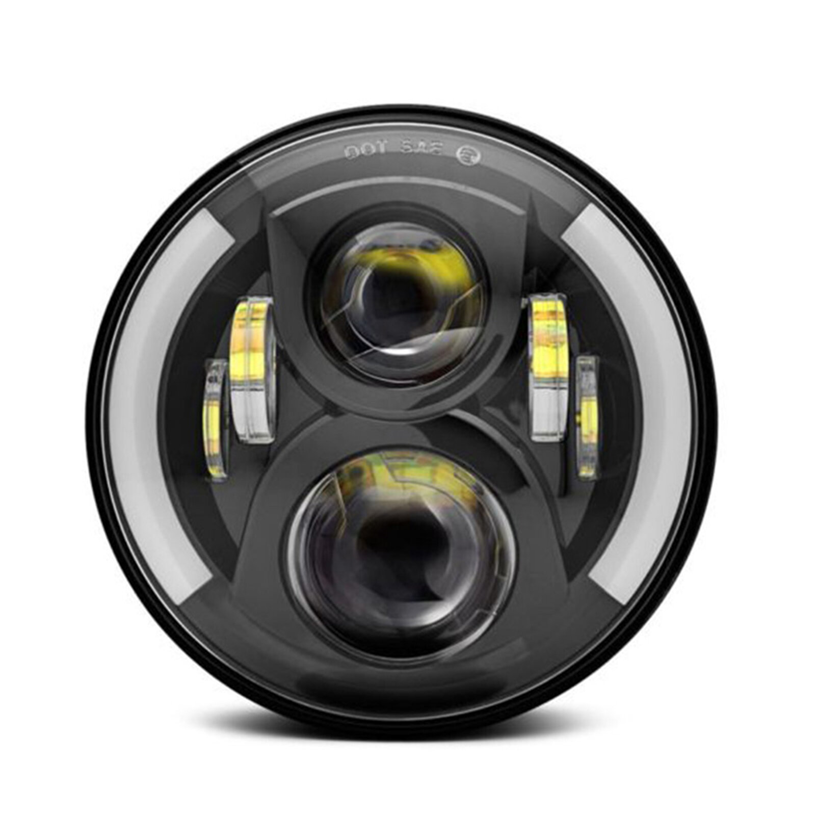 Светодиодная фара для мотоцикла 12 В/24 В, круглая, с указателями поворота, 7 дюймов, замена для Jeep Wrangler