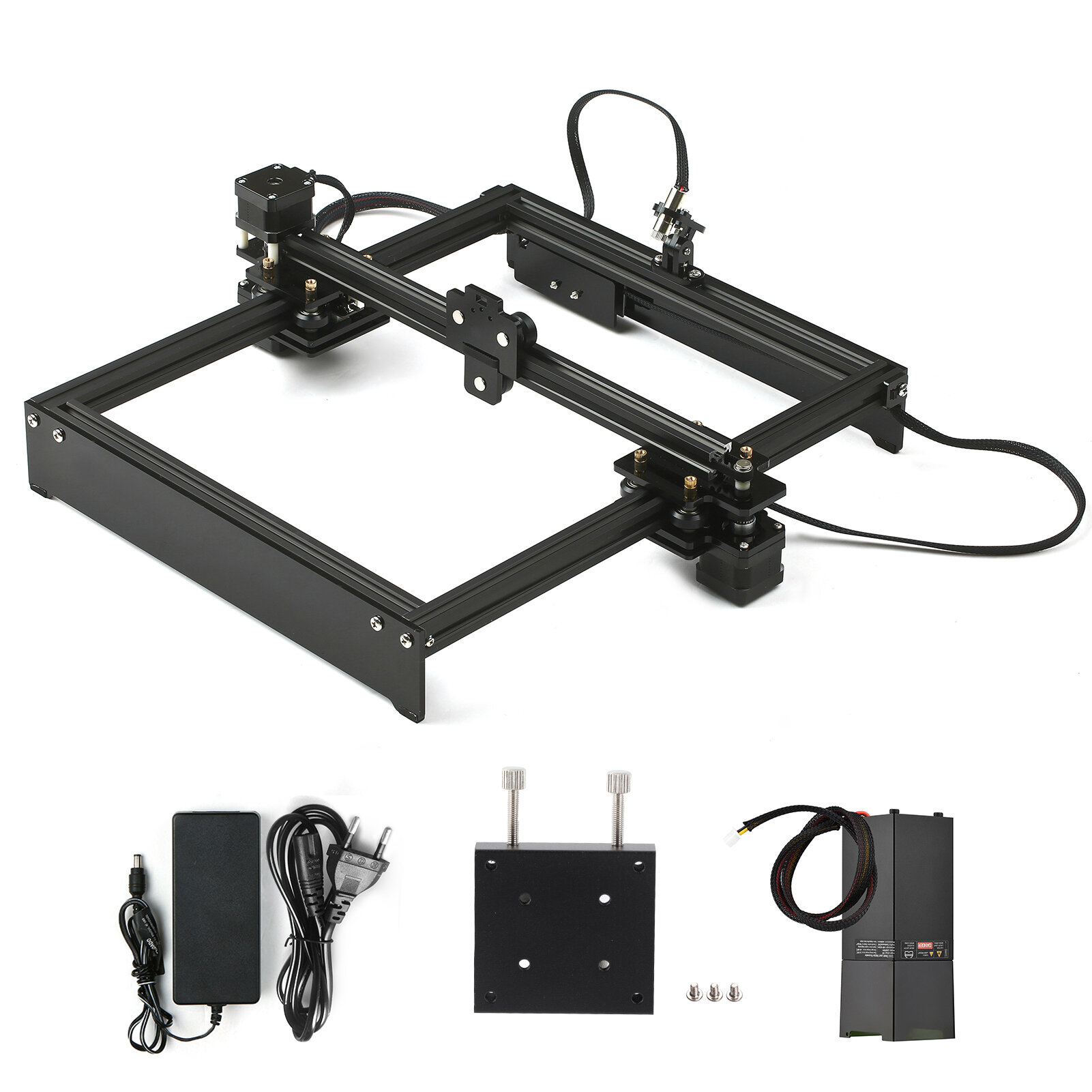 450 нм лазерный гравер с фиксированным фокусным расстоянием, настольный автономный станок для гравировки, портативный принтер для нанесения логотипов, рабочая область 280x230 мм, совместим с программн