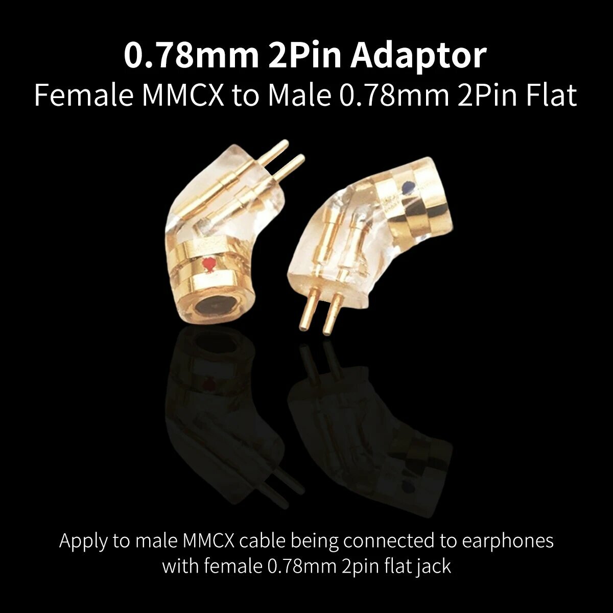 INFITER Адаптер MMCX на 2-контактный 0,78 мм MMCX to 0.78 Flat