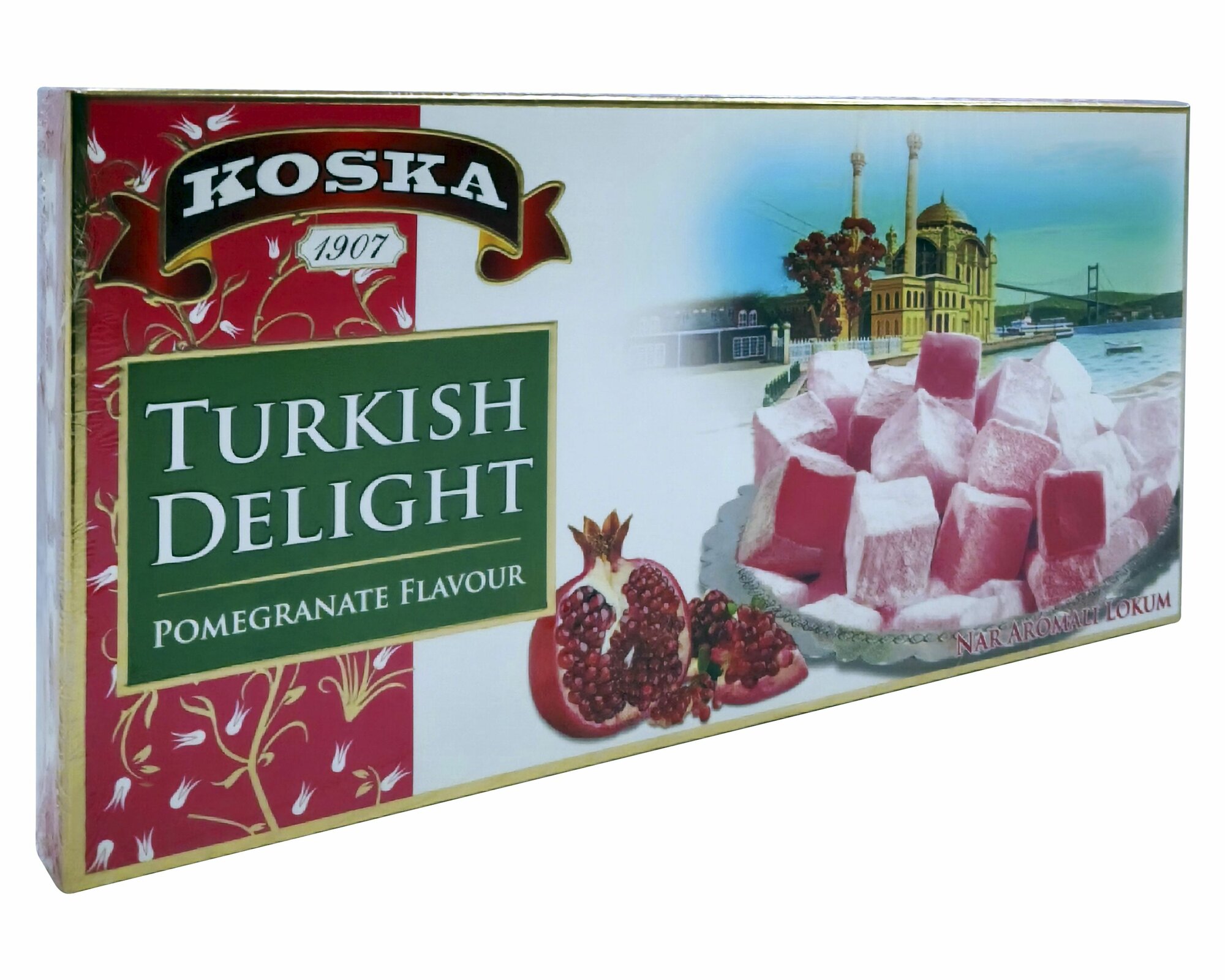 Рахат-лукум гранатовый, "Koska", Nar Aromali Lokum, 400гр. Турция