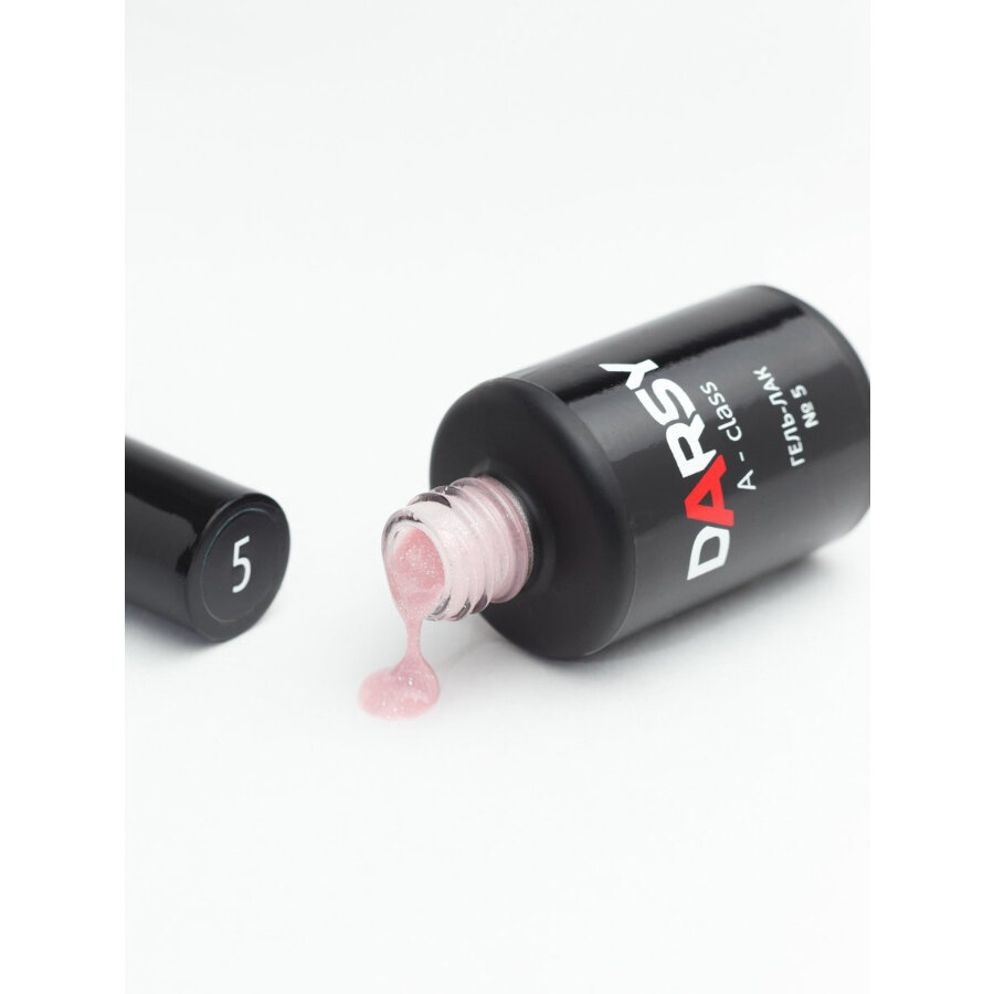 DARSY, Гель-лак № 5 розовый с шиммером, 8 мл