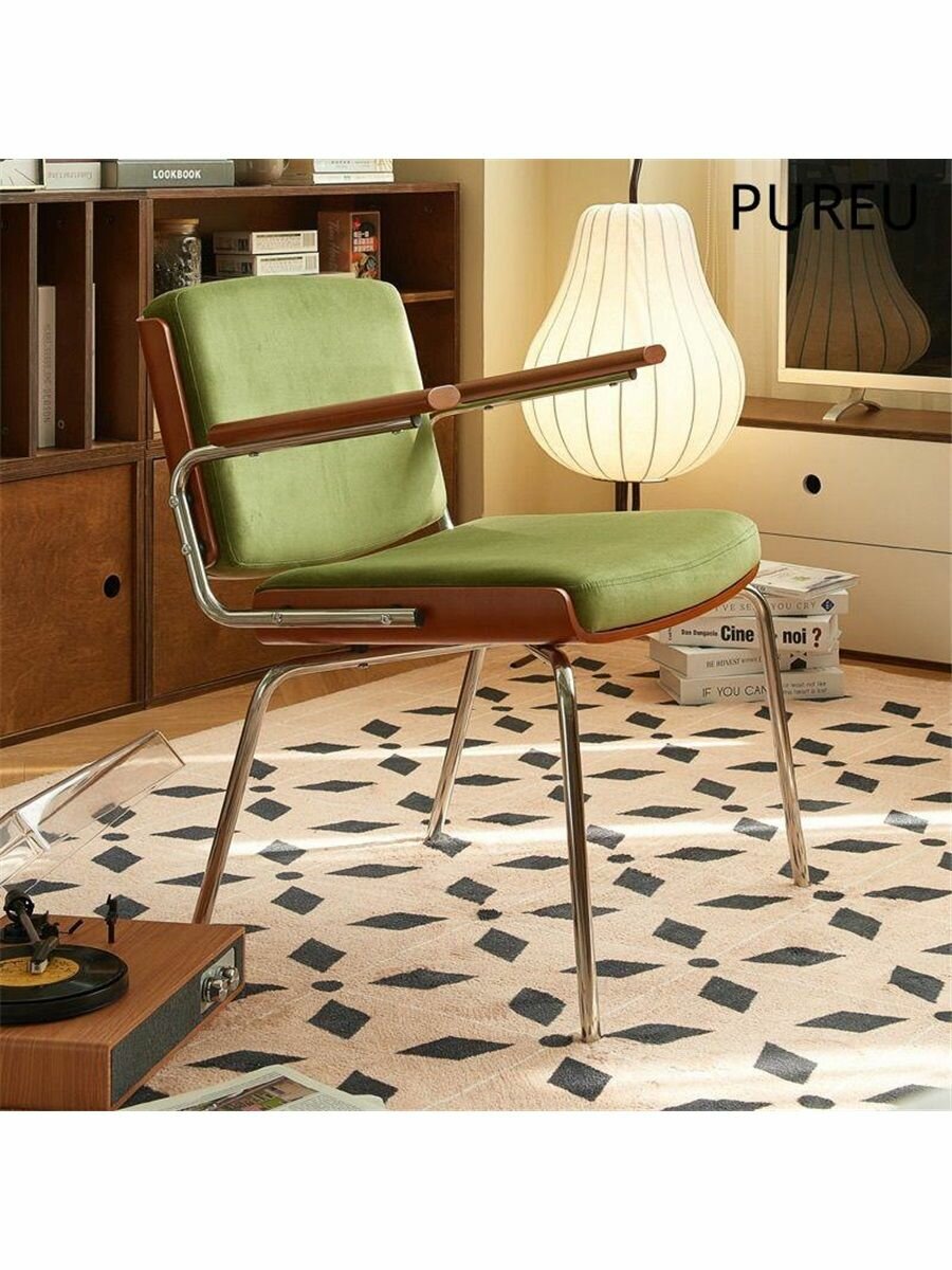 Кресло PUREU, с подлокотниками, арт-декор, обивка бархат, наполнитель пена Visco Memory