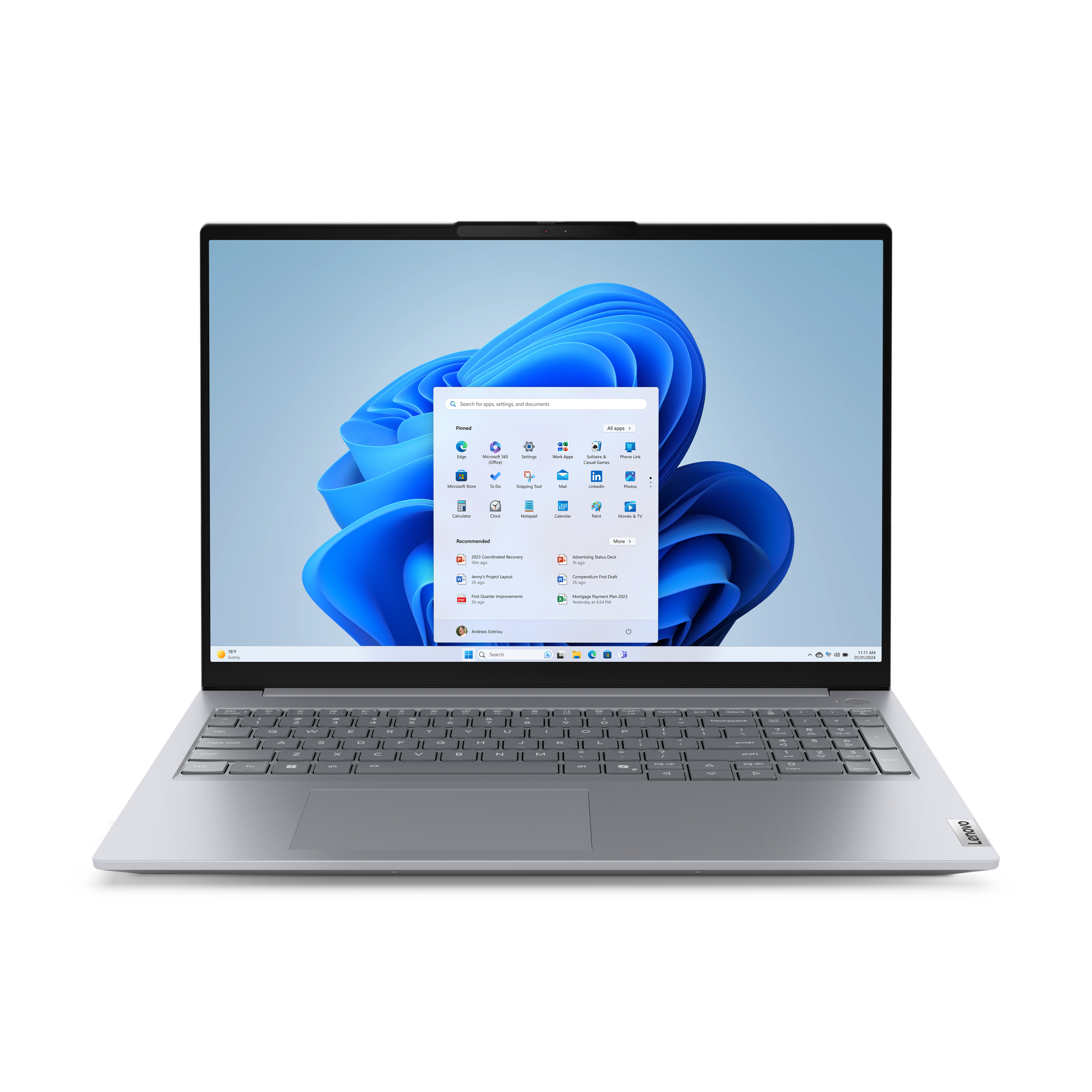 Ноутбук Lenovo Thinkbook 16 Gen 8 IAL 16" IPS, Core Ultra 5 225U, 16Гб DDR5, 512Гб, Intel Graphics, Без ОС (21SK0027GQ)