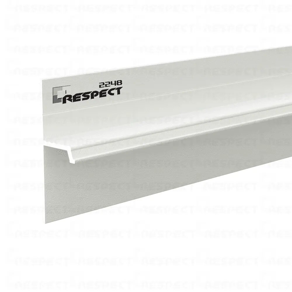 Теневой профиль(скрытый плинтус) для пола Light 42*14.5 мм 2 метра, 1 шт, цвет белый муар