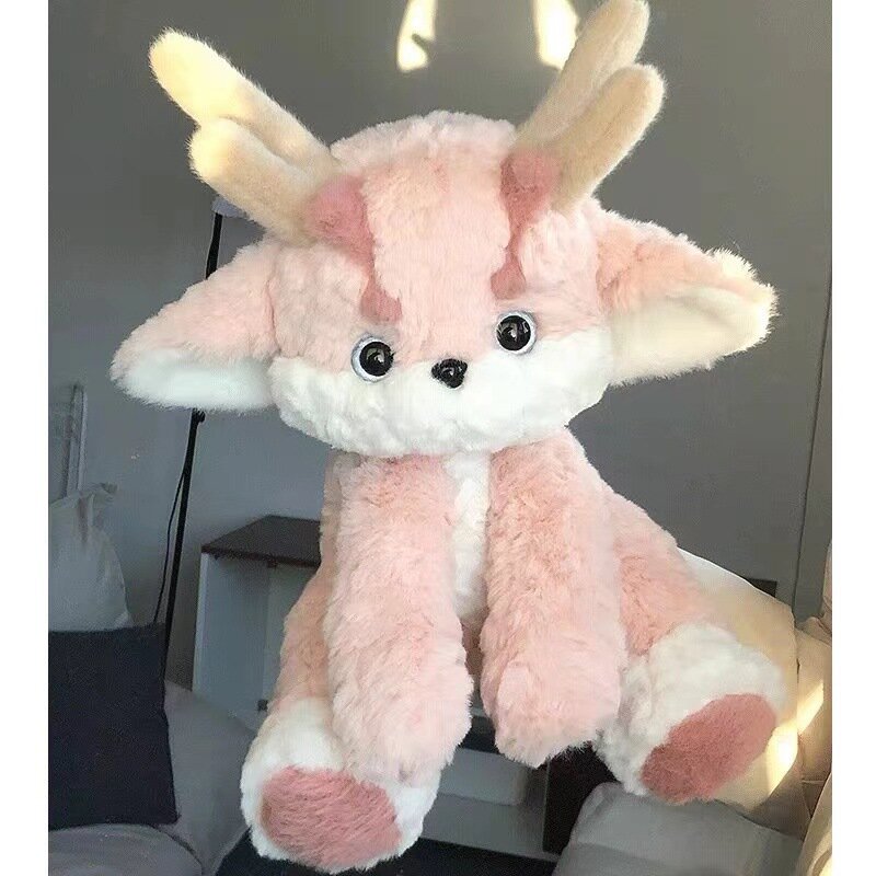 Плюшевая игрушка/розовая китайская кукла-дракон/высотой около 35 см